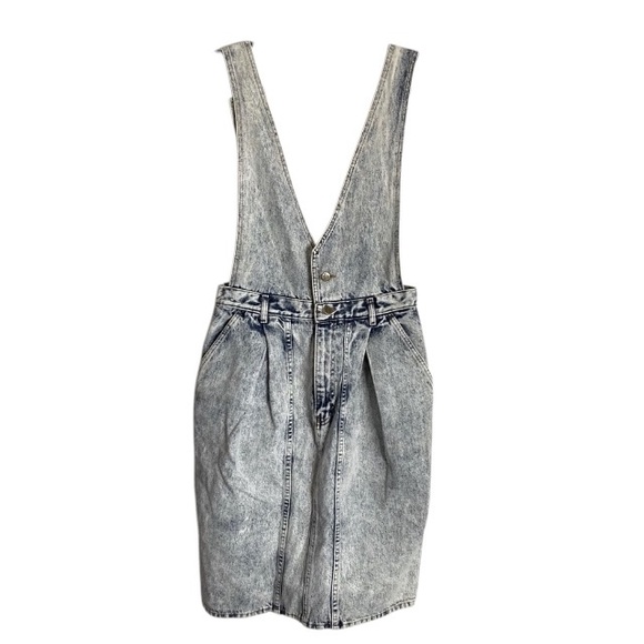 Vintage | Dresses | Vintage 8s 90s Y2k Acid Wash Denim Overall Dress ...